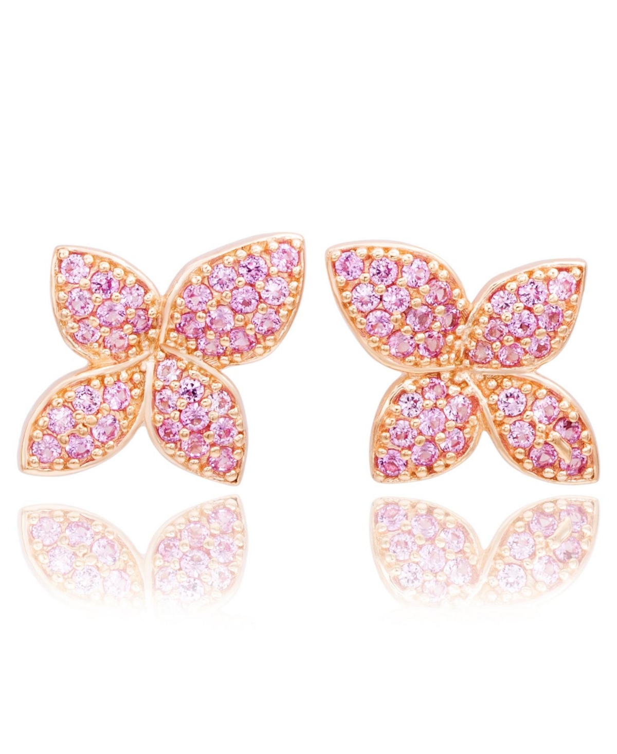 Click here for Suzy Levian Sterling Silver Sapphire Flower Earrin... prices