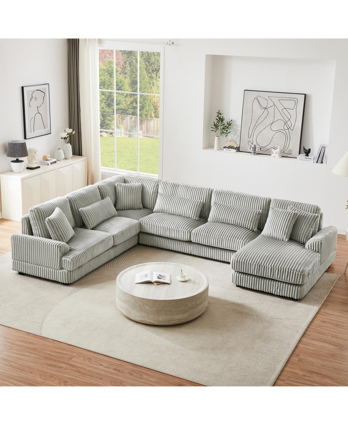 Click here for Streamdale 129" U-Shaped Sectional Sofa in Co... prices
