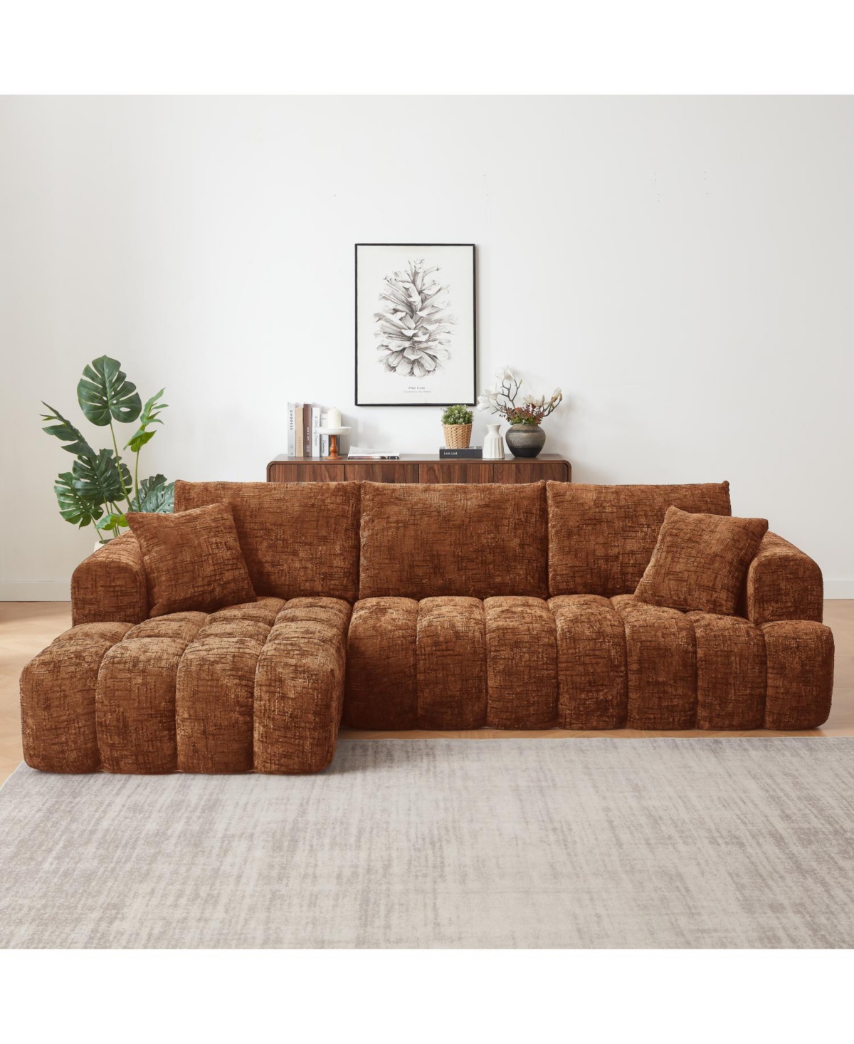 Click here for Streamdale Furniture Chenille L-Shape Sectional So... prices