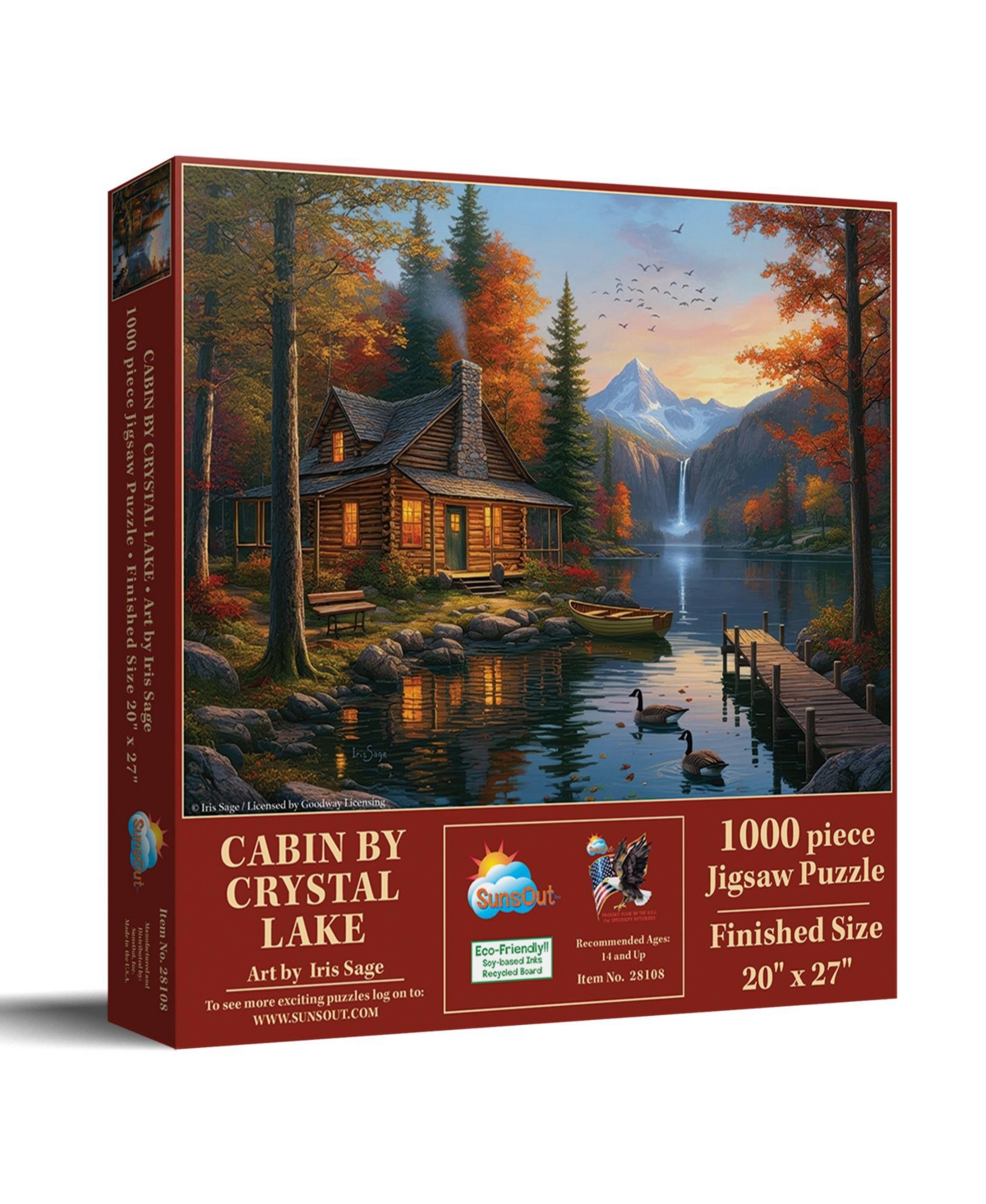 Click here for SunsOut Cabin by Crystal Lake 1000 piece Jigsaw Pu... prices