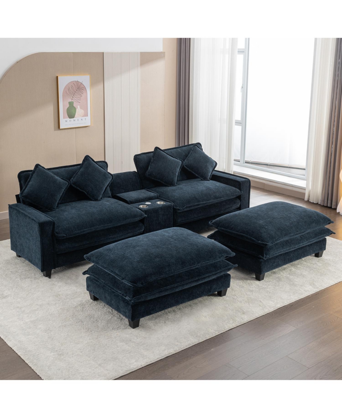 Click here for Streamdale Furniture Chenille Sectional Sofa w/Ott... prices