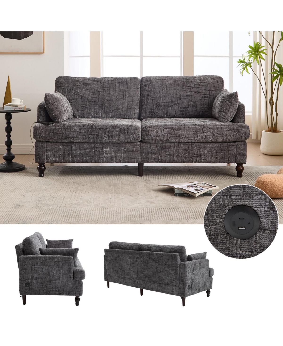 Click here for Streamdale Furniture Modern Chenille 2-Seater Sofa... prices