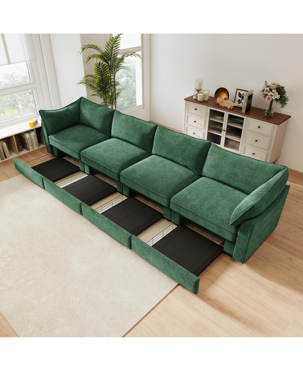 Click here for Streamdale Furniture Green Chenille Sofa Couch wit... prices
