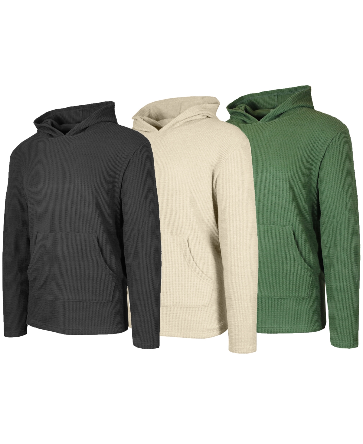 Click here for Blue Ice Mens Waffle Knit Thermal Pull-On Hoodies... prices