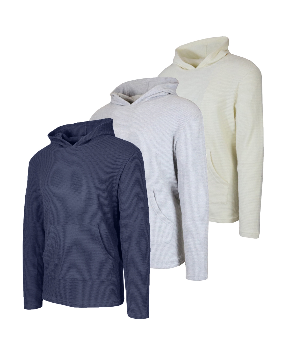 Click here for Blue Ice Mens Waffle Knit Thermal Pull-On Hoodies... prices