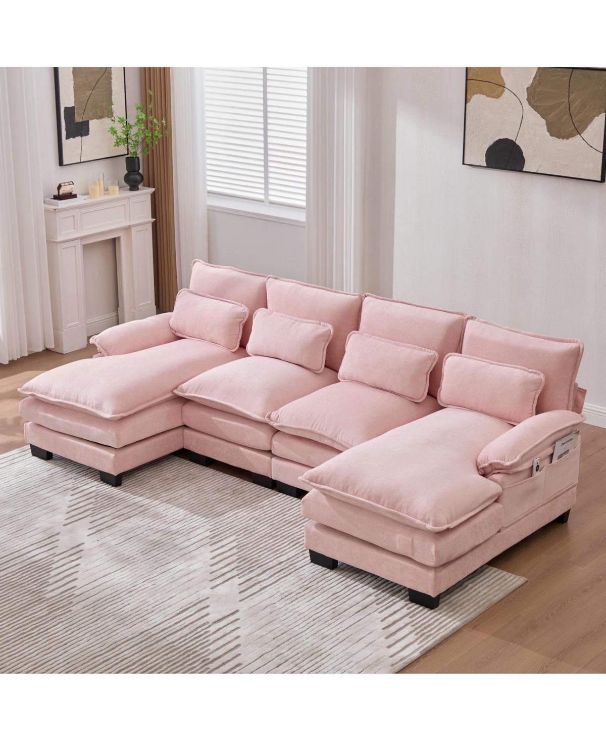Click here for Streamdale U Shaped Cloud Couch  110" Chenill... prices