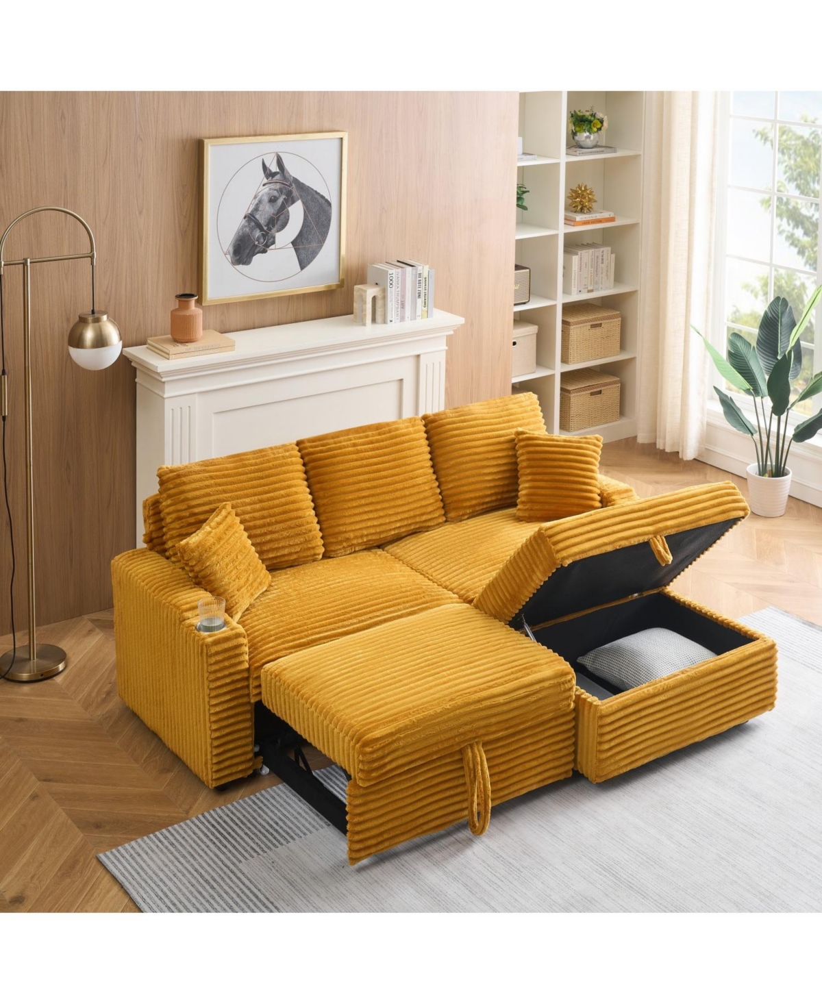 Click here for Streamdale Furniture 80 Corduroy Sofa with Reclini... prices