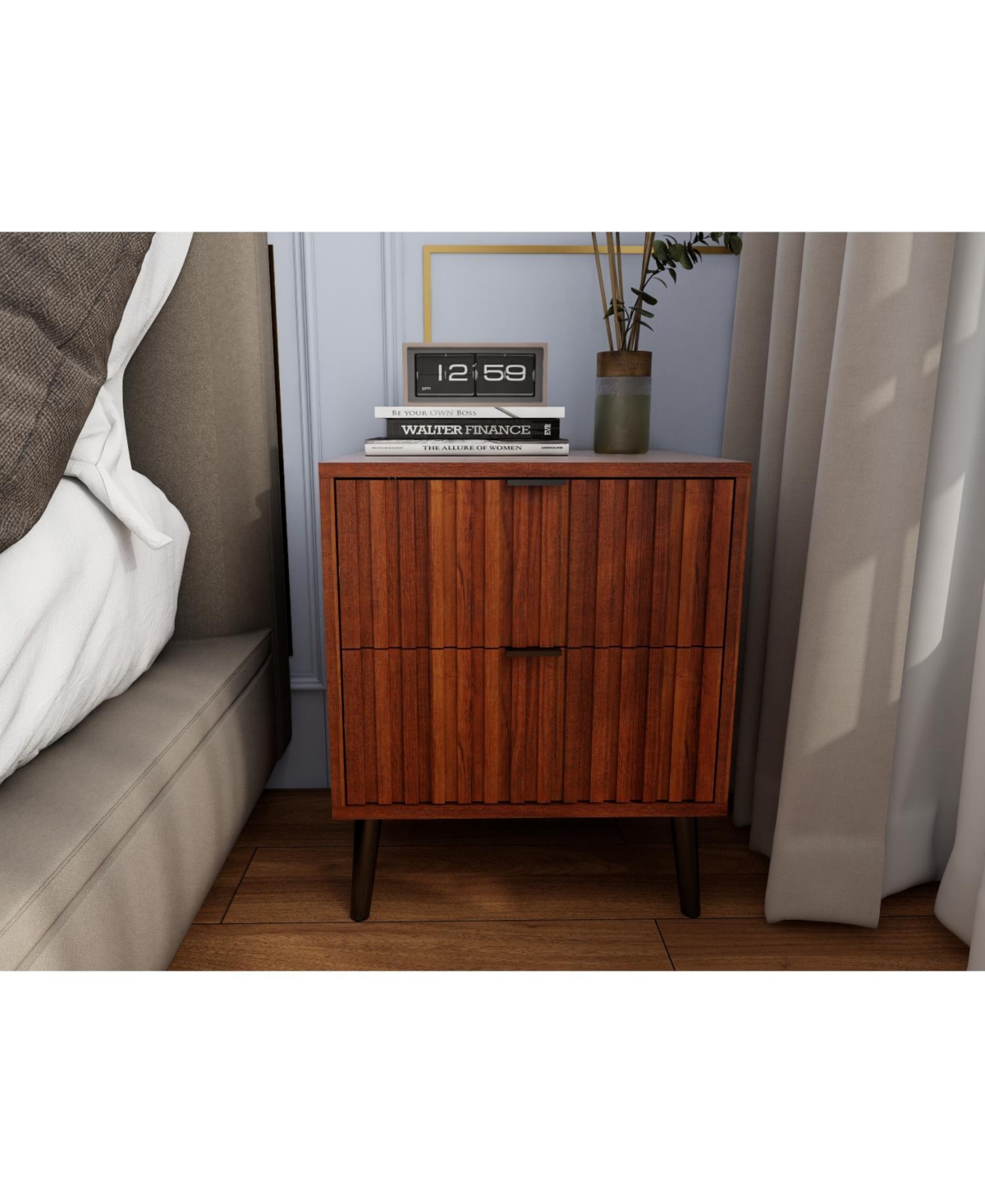 Click here for Streamdale Furniture Wooden Nightstand with 2 Draw... prices