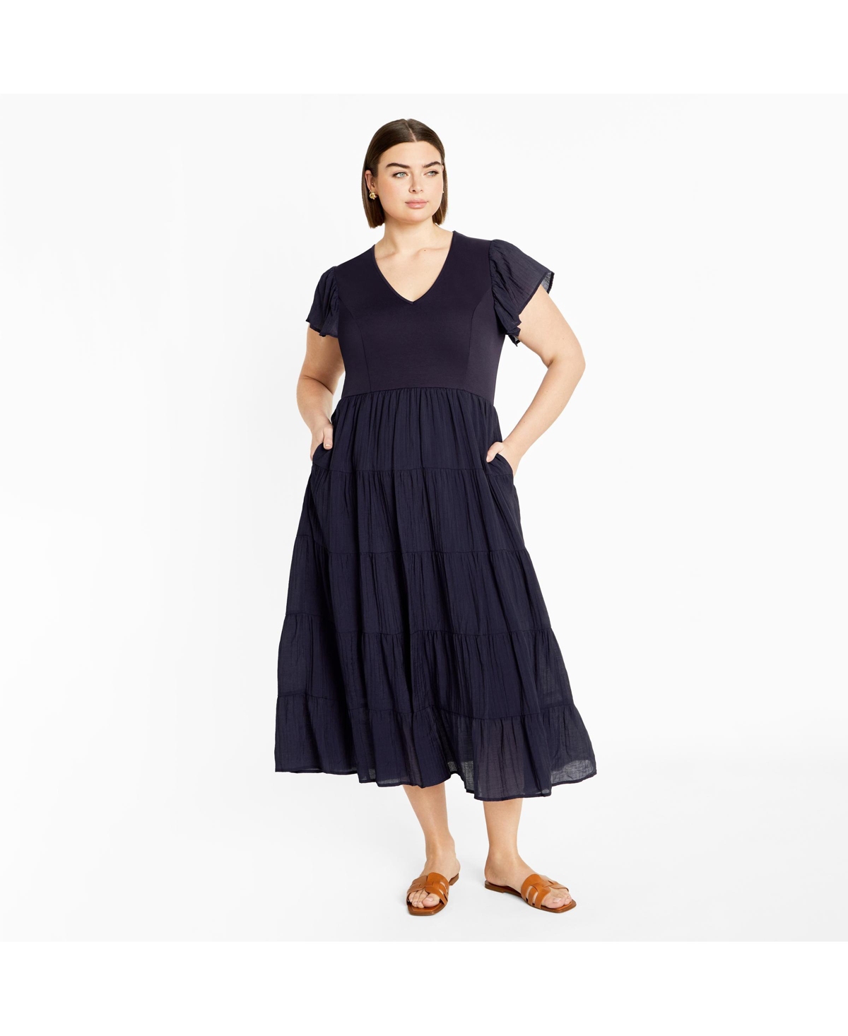 Click here for City Chic Womens Marley Dress - Navy prices