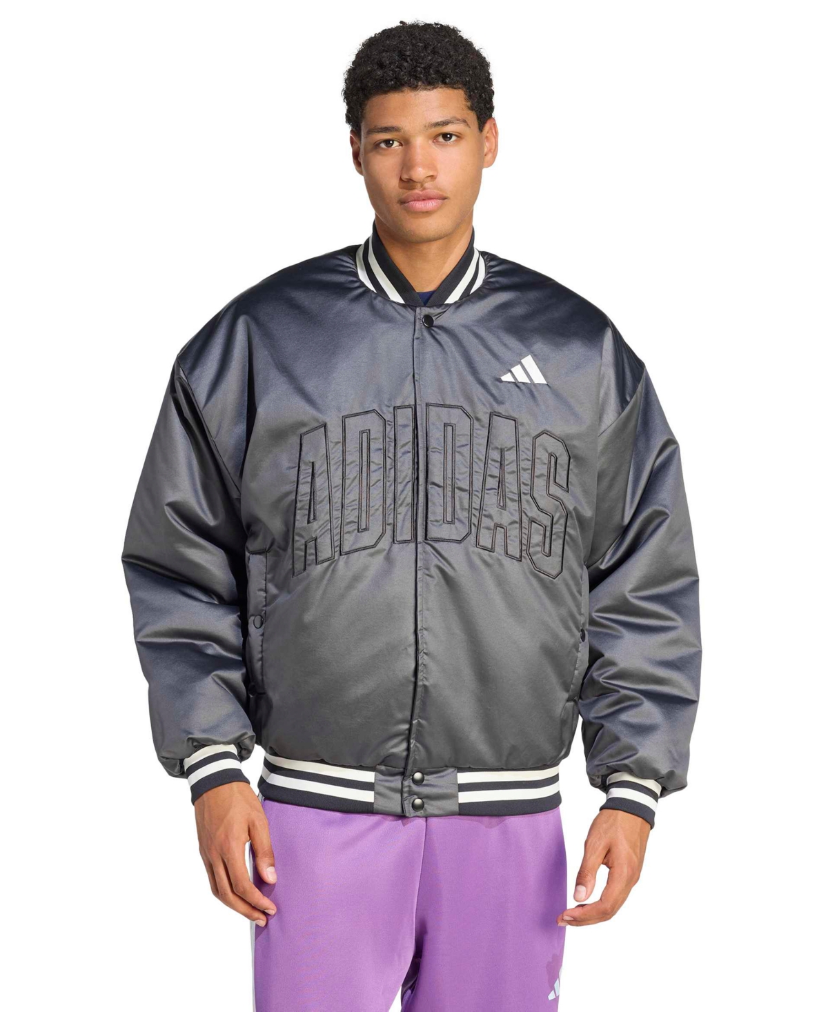 Click here for adidas Mens Stadium Insulated Satin Bomber Jacket... prices