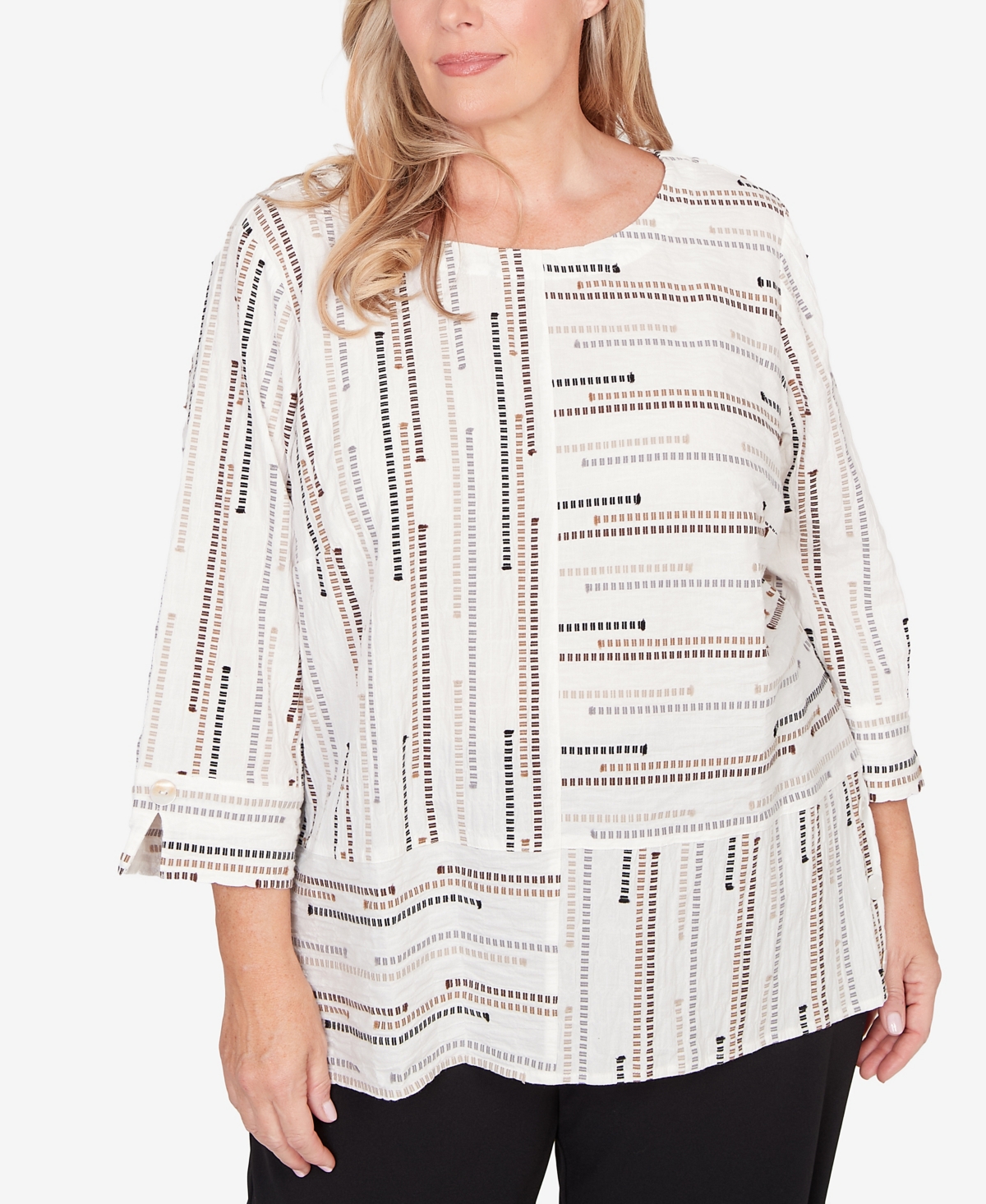 Click here for Alfred Dunner Plus Size Classic Spliced Jacquard S... prices