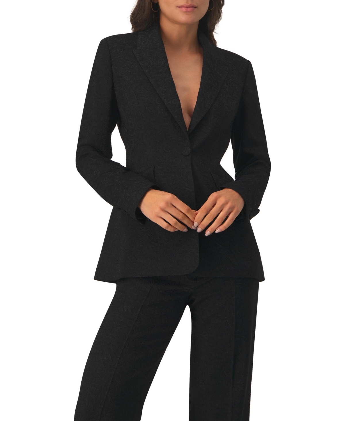 Click here for Ivonne Womens Blazer with Pockets and Floral Acces... prices