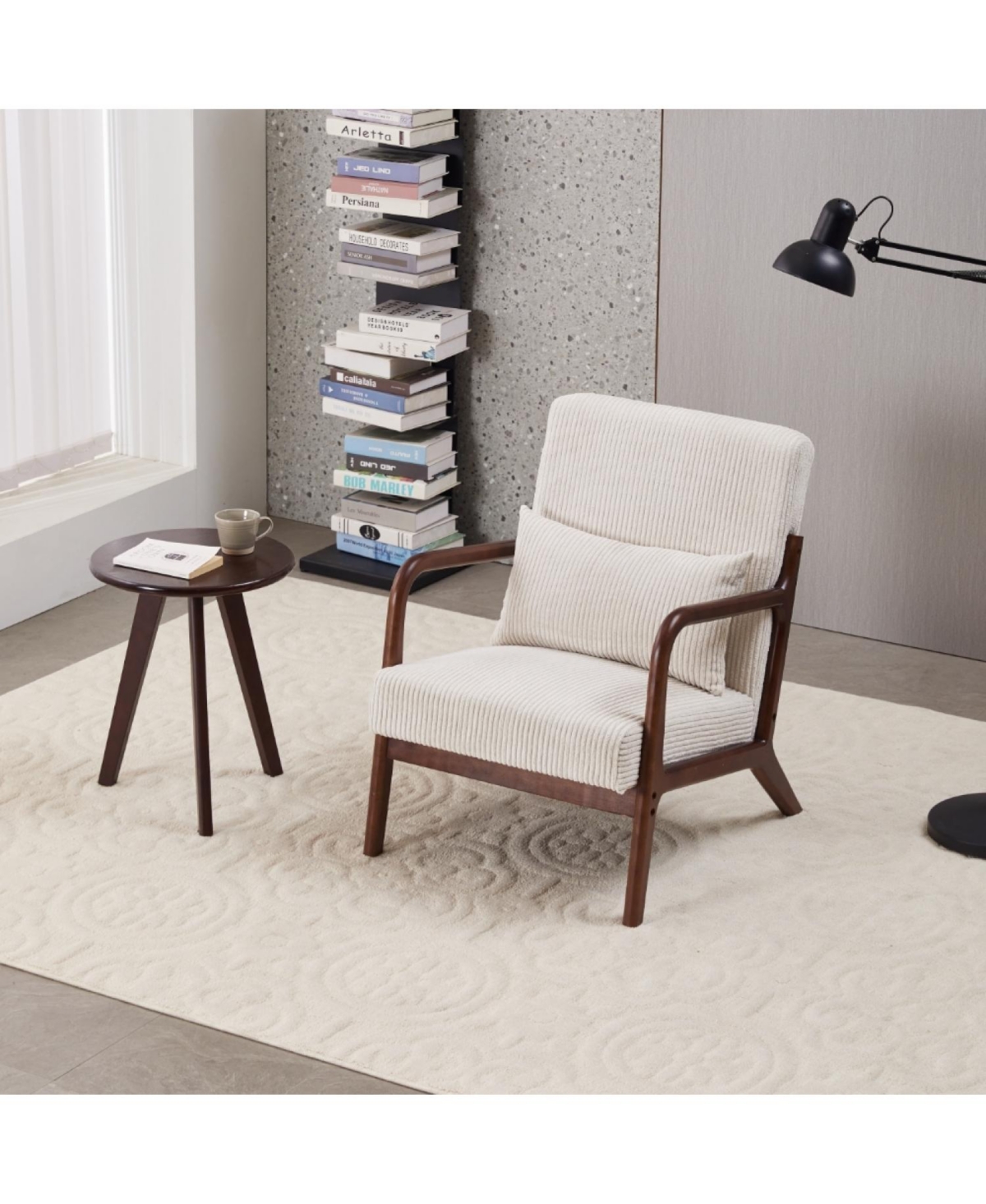 Click here for Streamdale Furniture Mid-Century Beige Chair & Wal... prices
