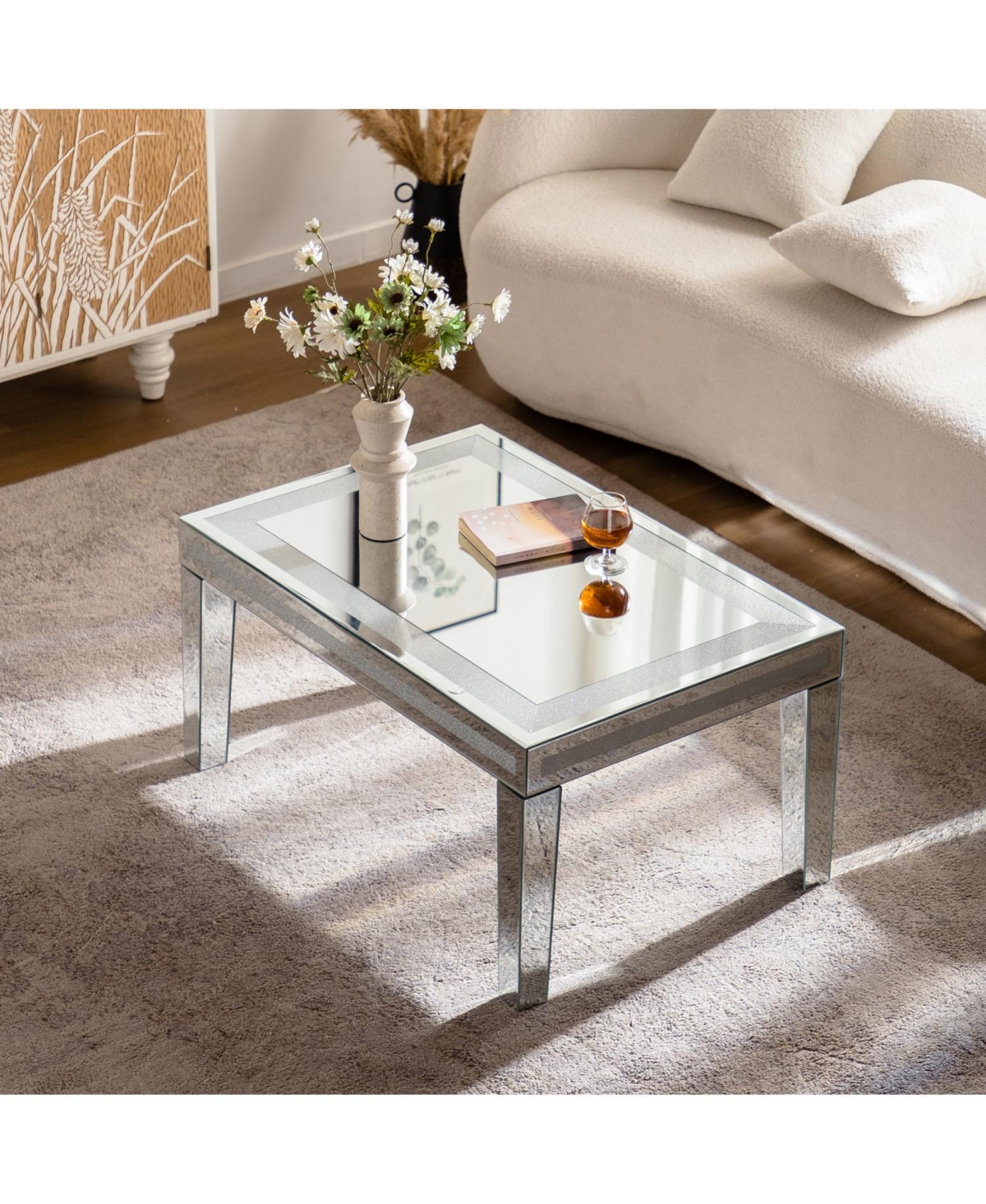 Click here for Streamdale Furniture Silver Crushed Crystal Coffee... prices