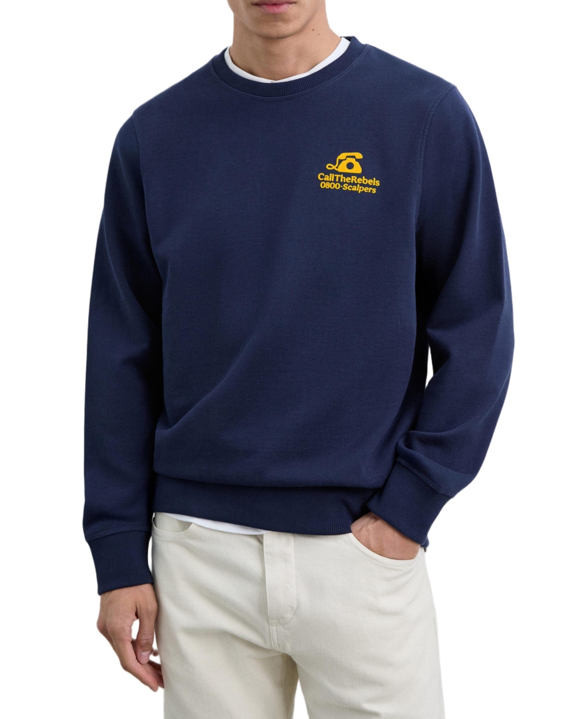 Click here for Scalpers Womens Rebels Flock Sweater - Dark blue 4... prices