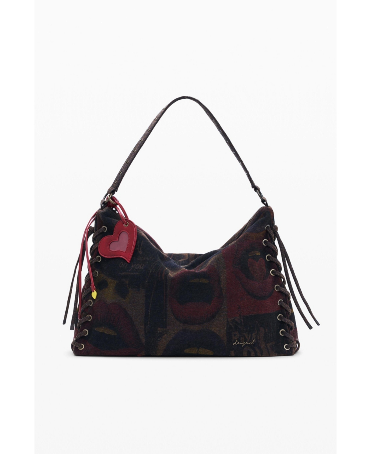 Click here for Desigual Womens Large graffiti lips bag - Multi prices