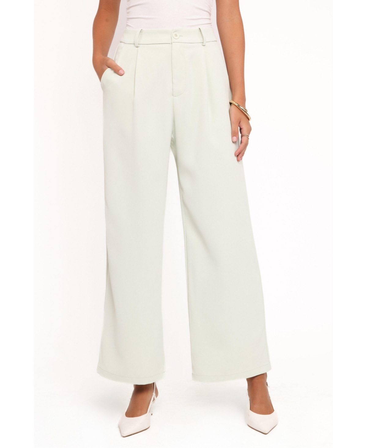 Click here for Petal and Pup Womens Lia Wide Leg Pant - Sage Gree... prices