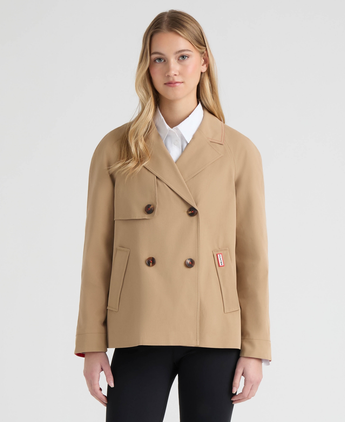 Click here for Hunter Womens Double Breasted Short Trench Jacket... prices