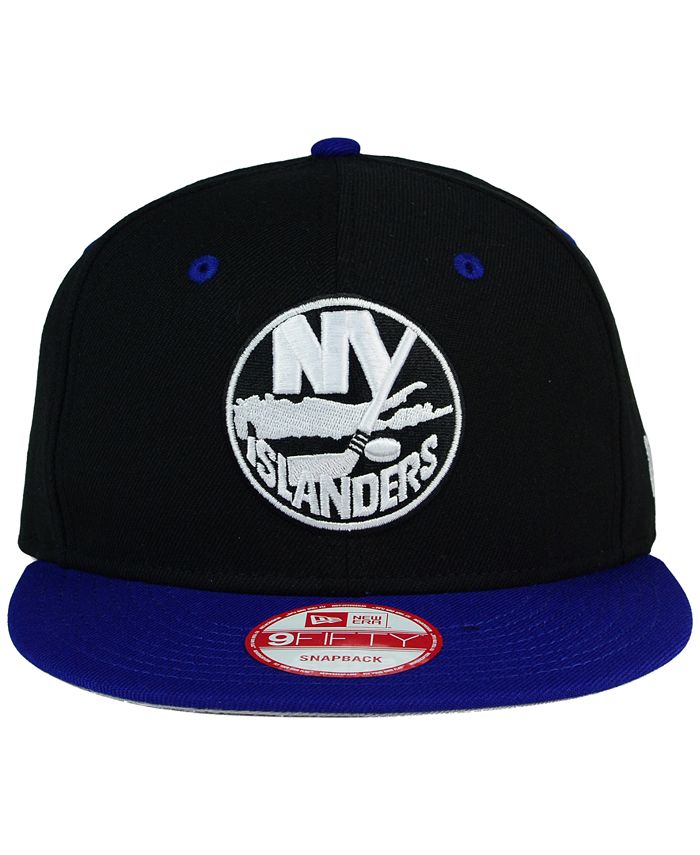 New Era New York Islanders Black White Team Color 9FIFTY Snapback Cap ...