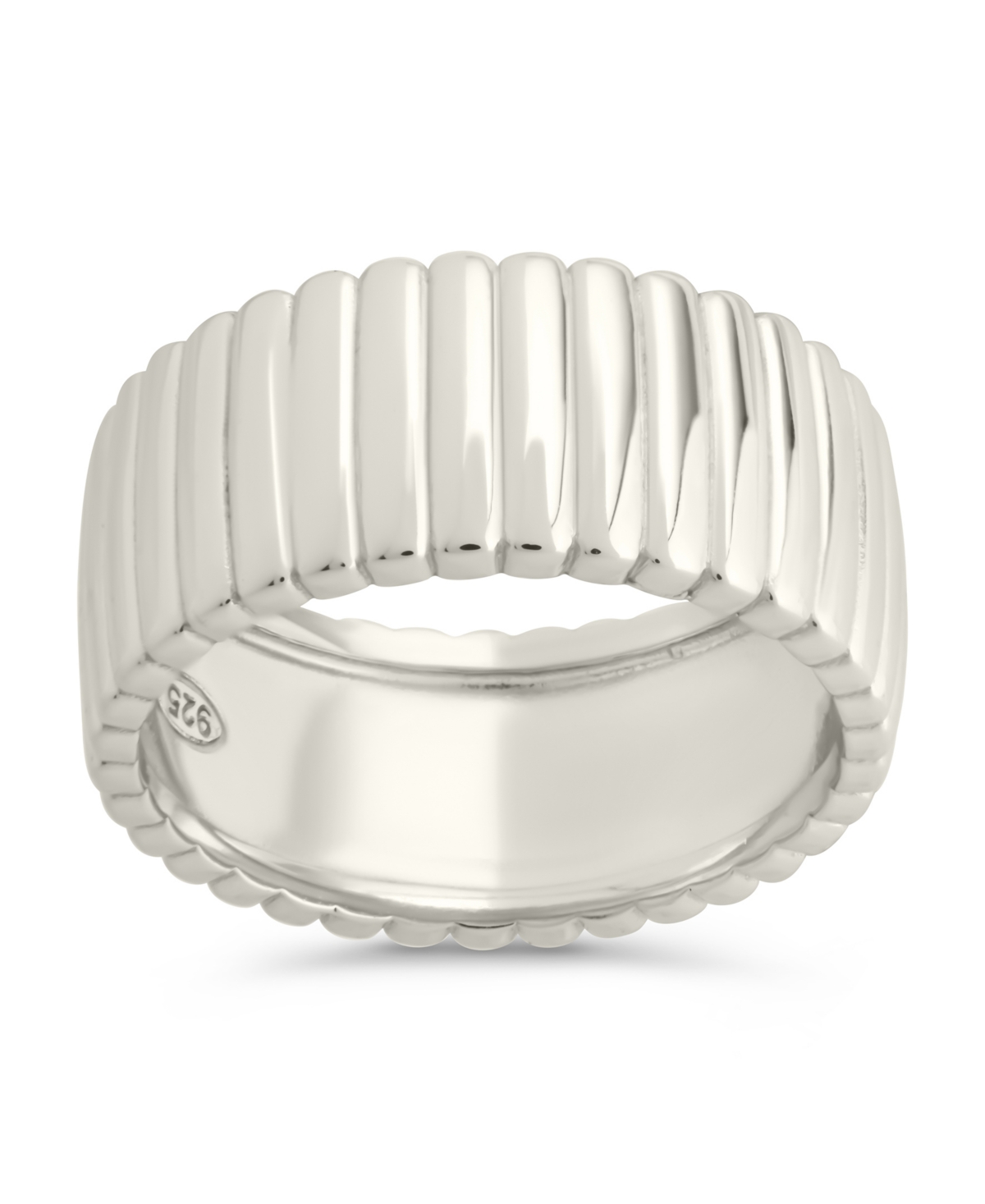 Click here for Sterling Forever Robyn Ribbed Band Ring - Silver prices