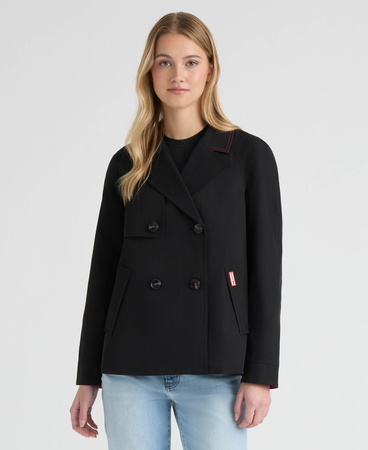 Click here for Hunter Womens Double Breasted Short Trench Jacket... prices