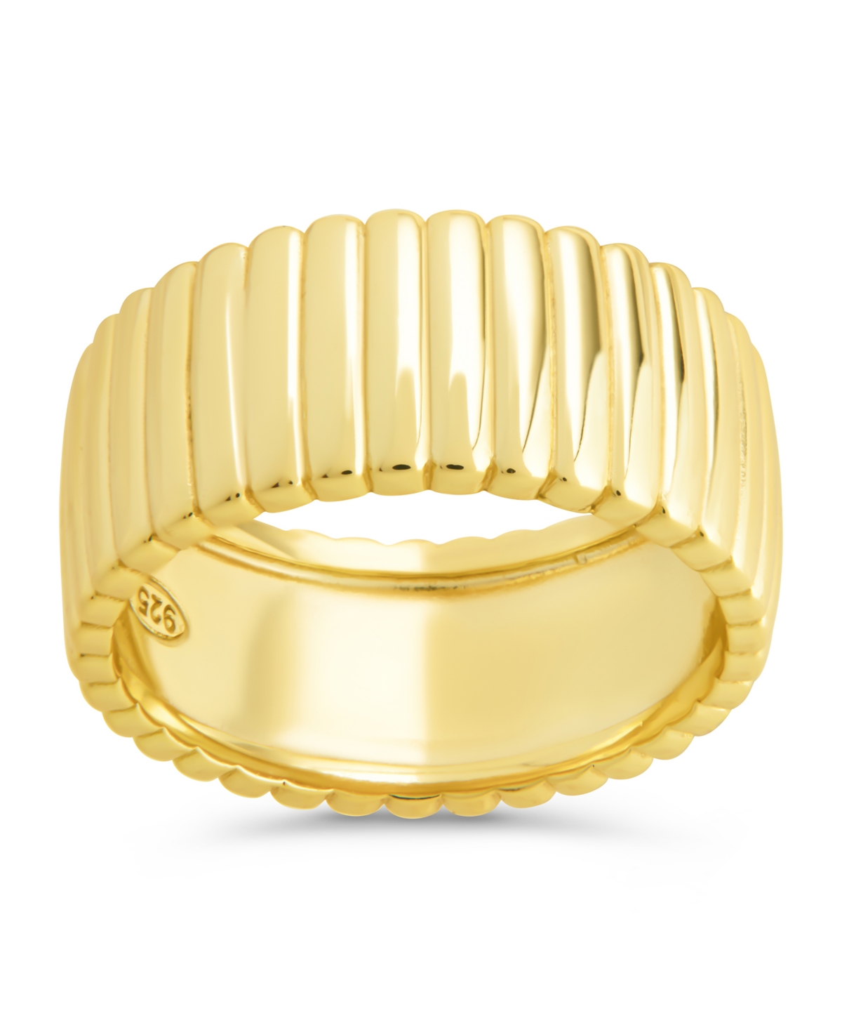 Click here for Sterling Forever Robyn Ribbed Band Ring - Gold prices