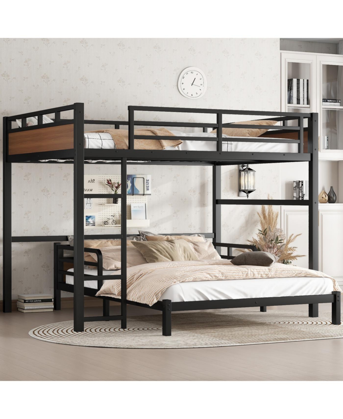 Click here for Streamdale Furniture Queen Metal Bunk Bed/Loft Bed... prices