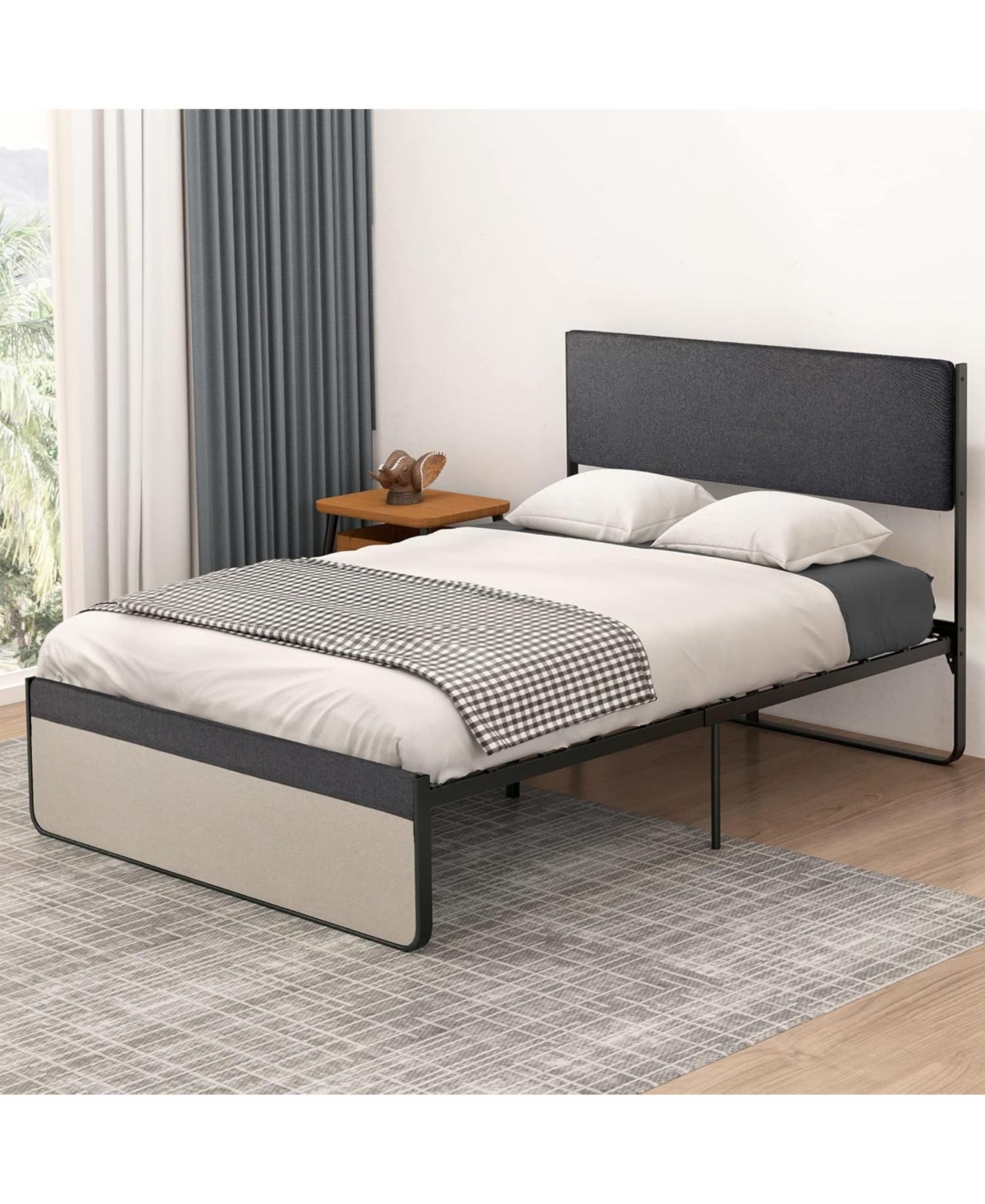 Click here for gaomon Full Size Bed Frame Modern Platform with Li... prices