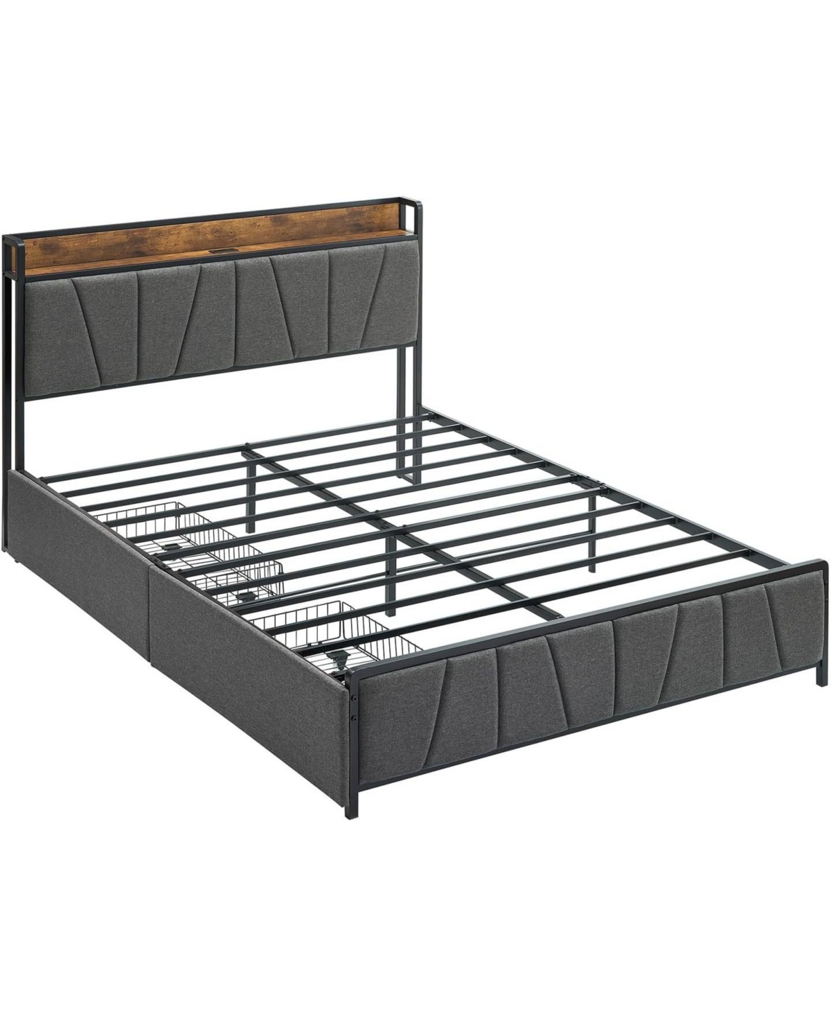 Click here for gaomon Queen Bed Frame Linen Upholstered Storage H... prices