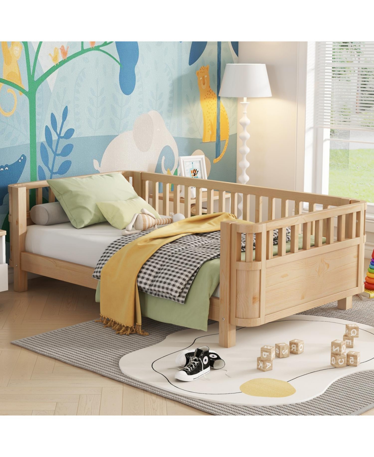 Click here for Streamdale Furniture Twin Wood Platform Bed with R... prices