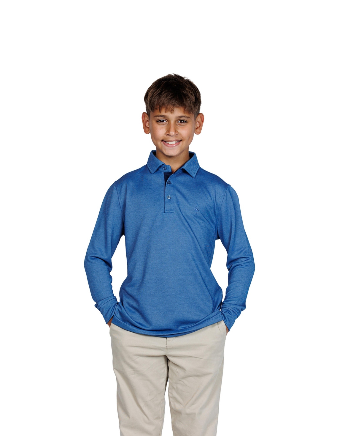Click here for Tailorbyrd Boys Solid Modal Long Sleeve Polo Shirt... prices