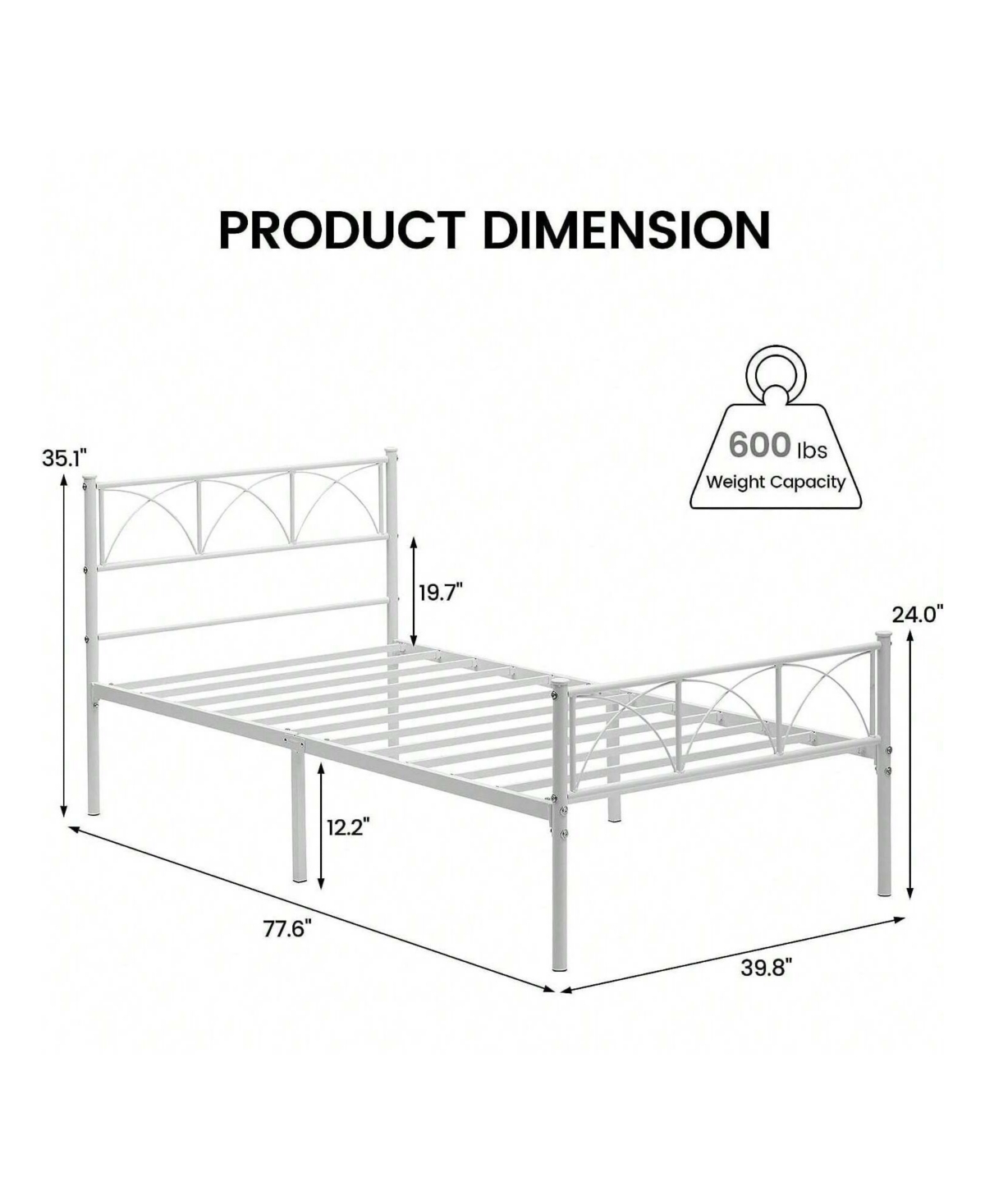 Click here for gaomon Twin Size Bed Frame with Headboard and Foot... prices