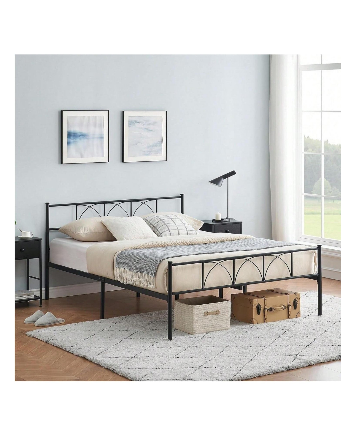 Click here for gaomon Twin Size Bed Frame with Headboard and Foot... prices