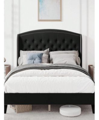Click here for Gaomon Bed Frame Upholstered Platform Bed With Win... prices
