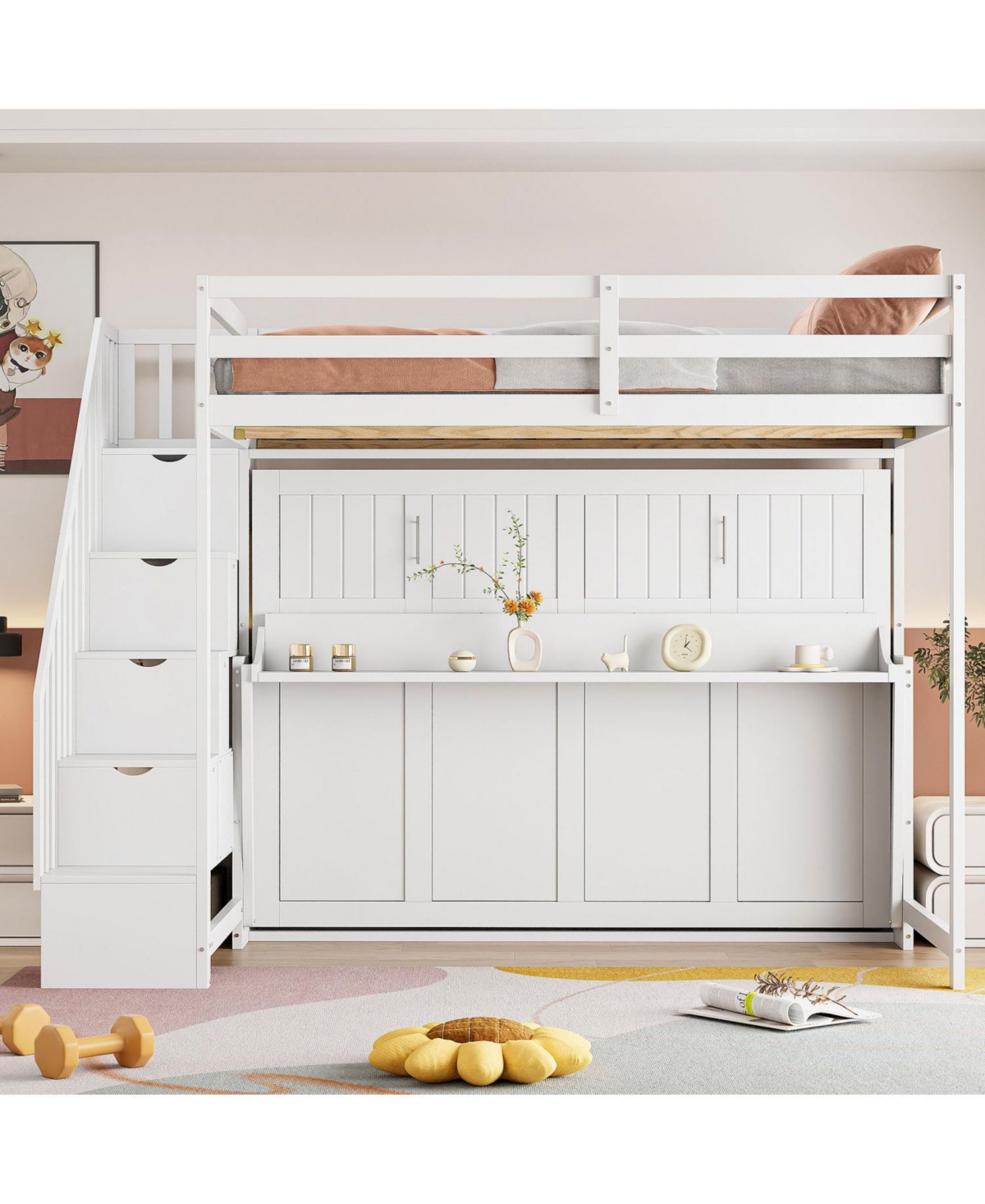 Click here for Full Over Full Size Murphy Bed with Hydraulic Lift... prices