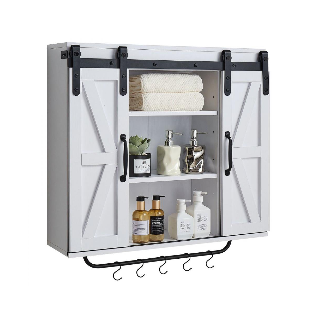 Click here for Slickblue Bathroom Wall Cabinet with Towel Bar and... prices