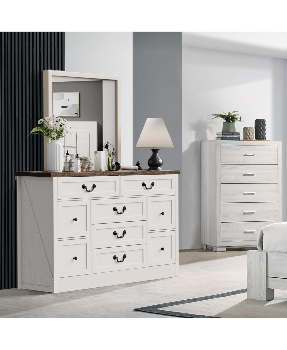 Click here for gaomon 9-Drawer Engineered Wood Farmhouse Dresser... prices