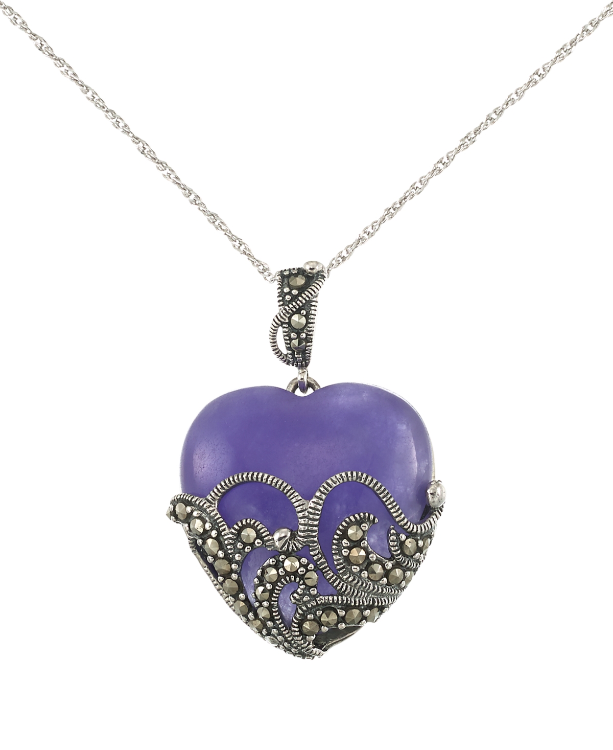 Click here for Macys Marcasite Lavender Jade (20 ct. t.w.) Heart... prices