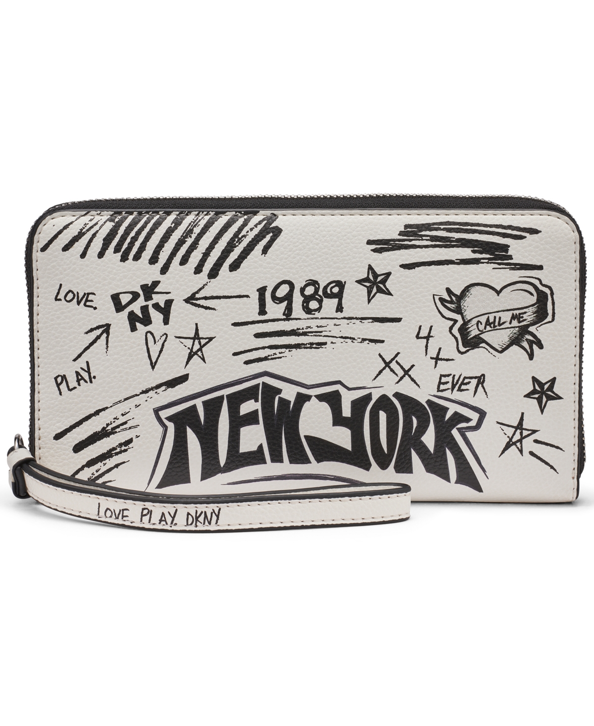 Click here for Dkny Womens Bryar Zipper Around Wallet - Marshmall... prices