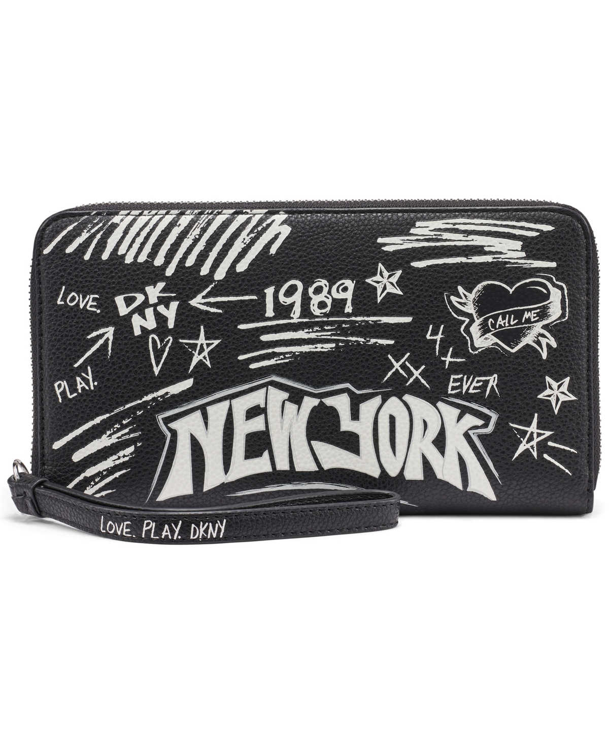 Click here for Dkny Womens Bryar Zipper Around Wallet - Black prices