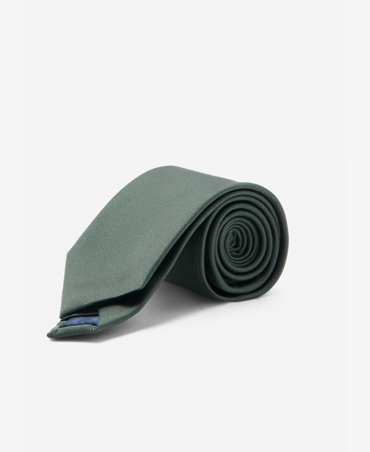 Click here for Mango Mens Plain Silk Tie - Green prices