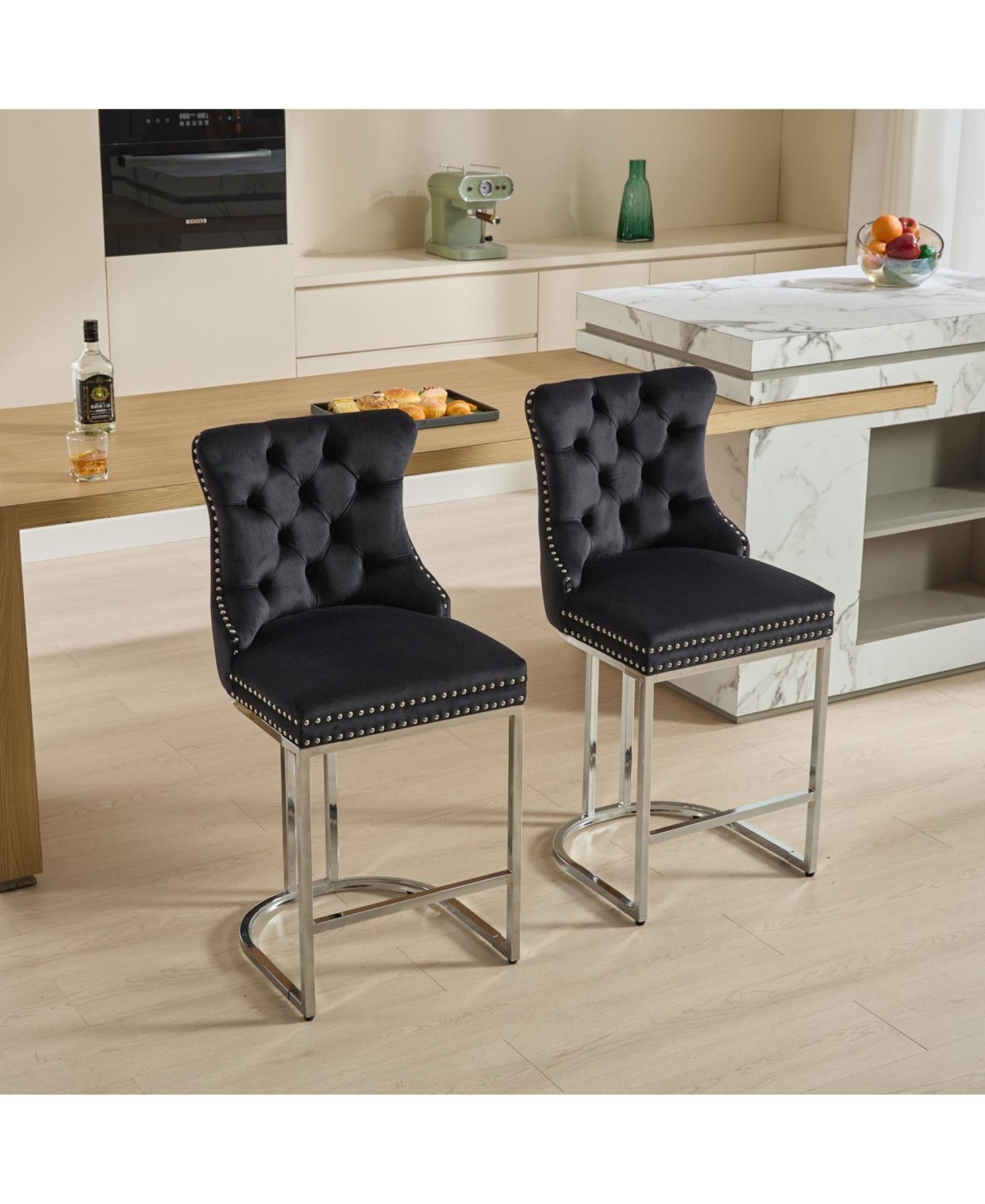 Click here for Streamdale Furniture Modern Velvet Counter Height... prices