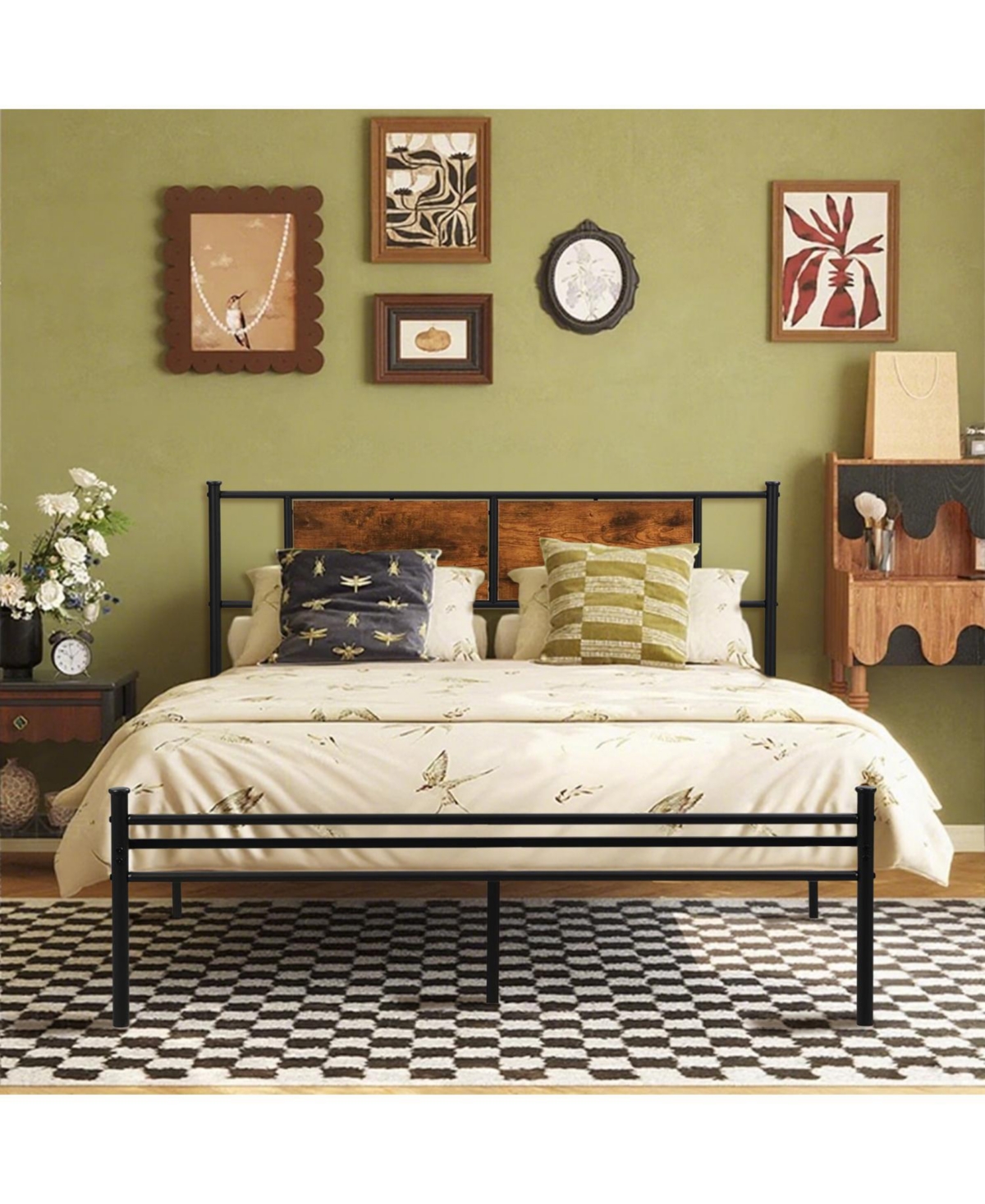 Click here for Streamdale Furniture Full Size Metal Bedframe with... prices