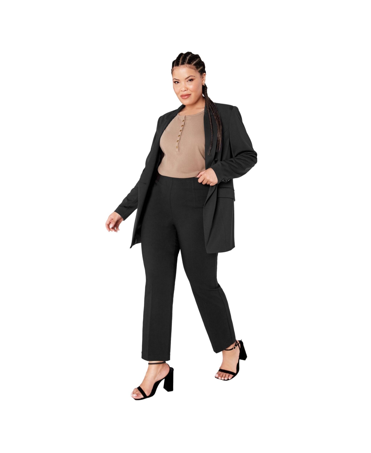 Click here for Avenue Womens Super Stretch Slim Flare Pant - Blac... prices