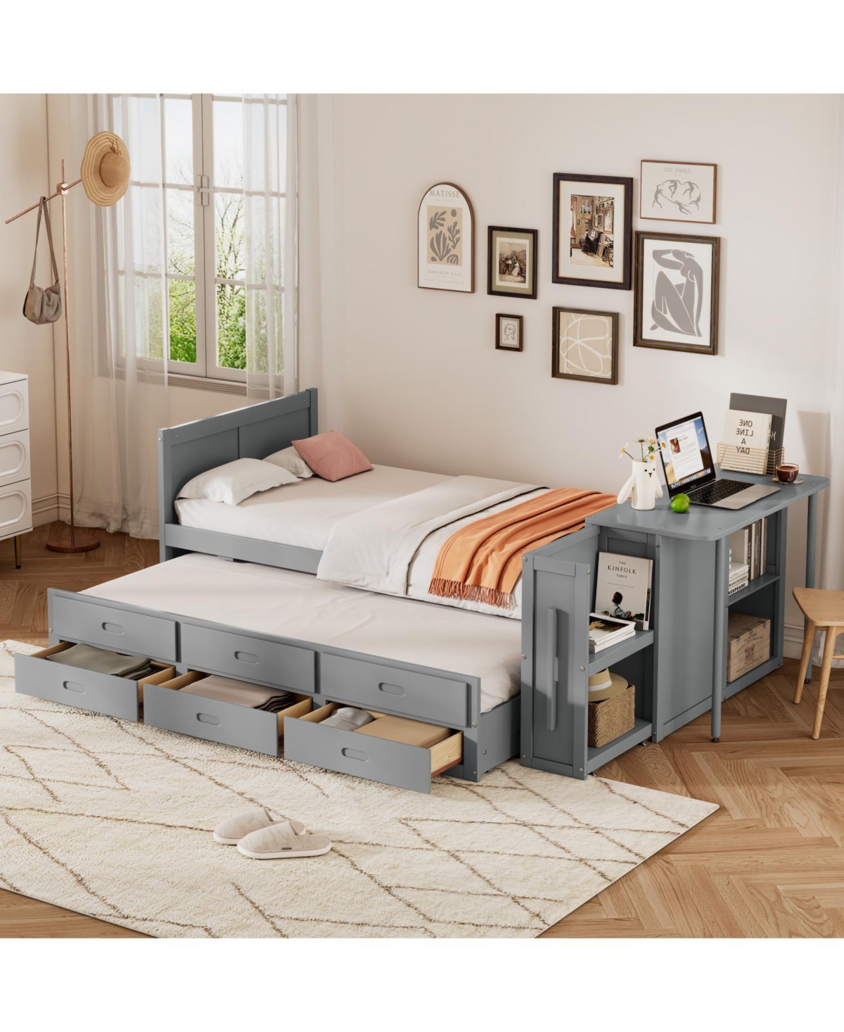 Click here for Streamdale Furniture Twin Platform Bed with Desk... prices