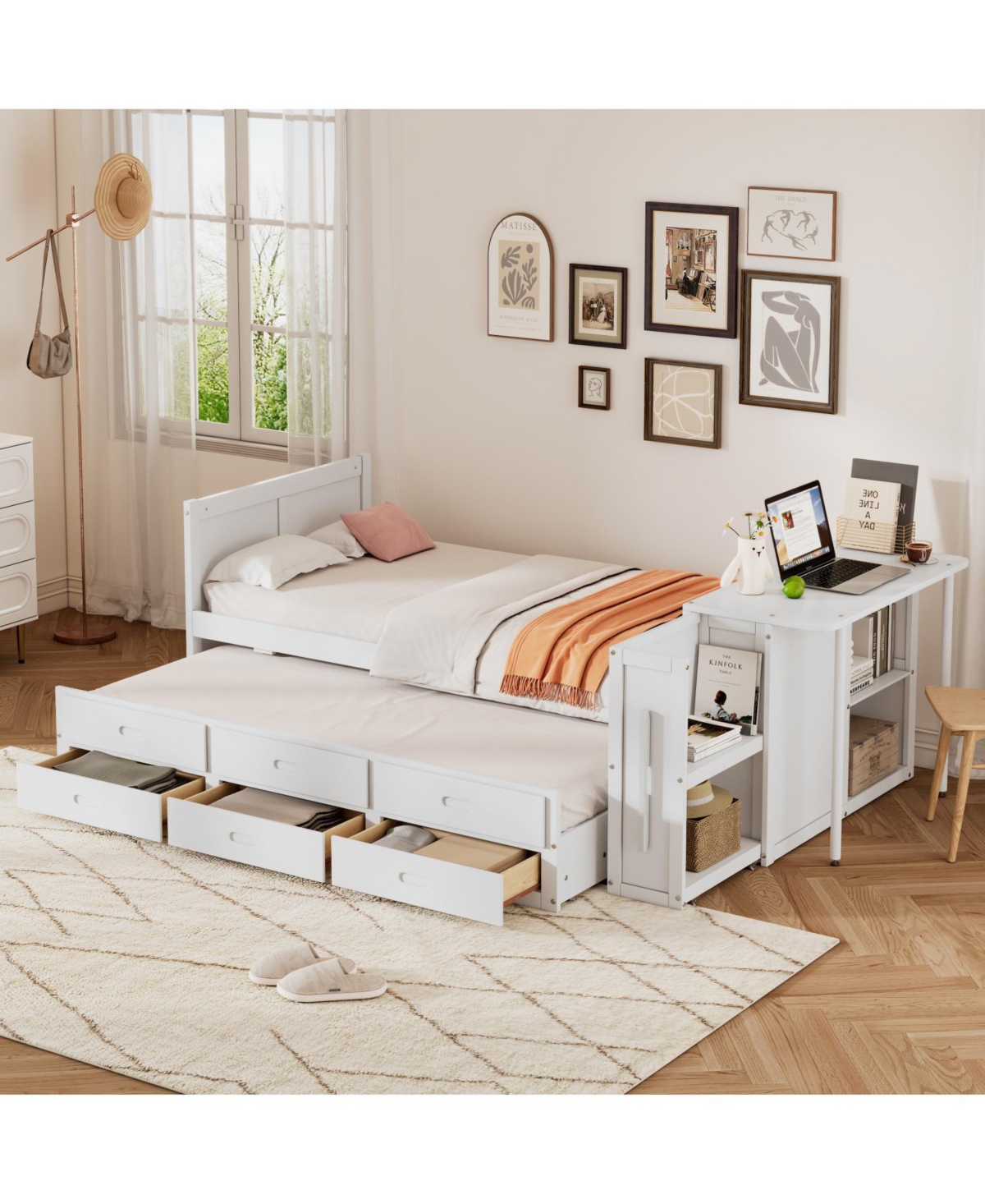 Click here for Streamdale Furniture Twin Platform Bed with Desk... prices