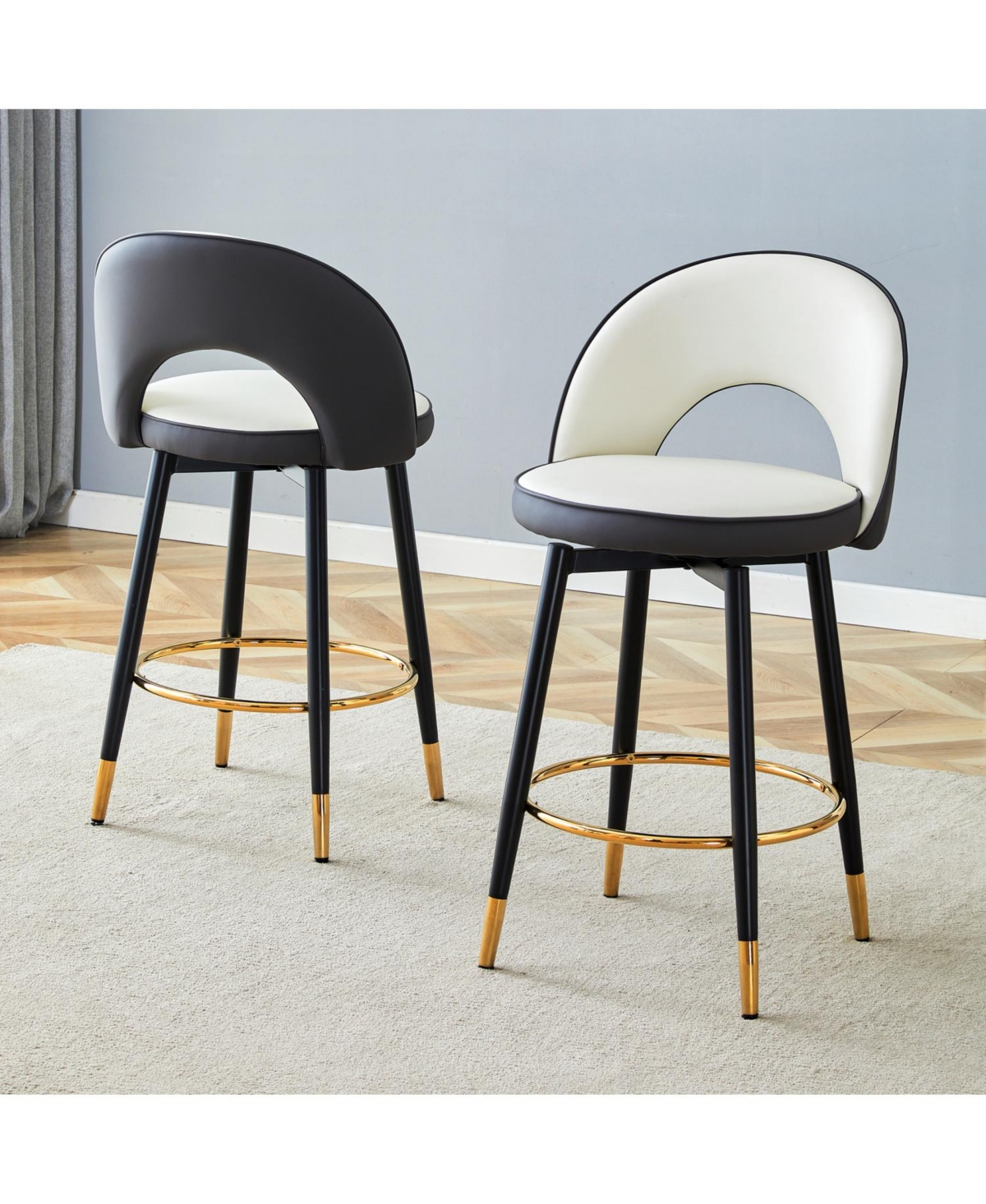 Click here for Streamdale Furniture 360 Swivel Bar Stools White &... prices