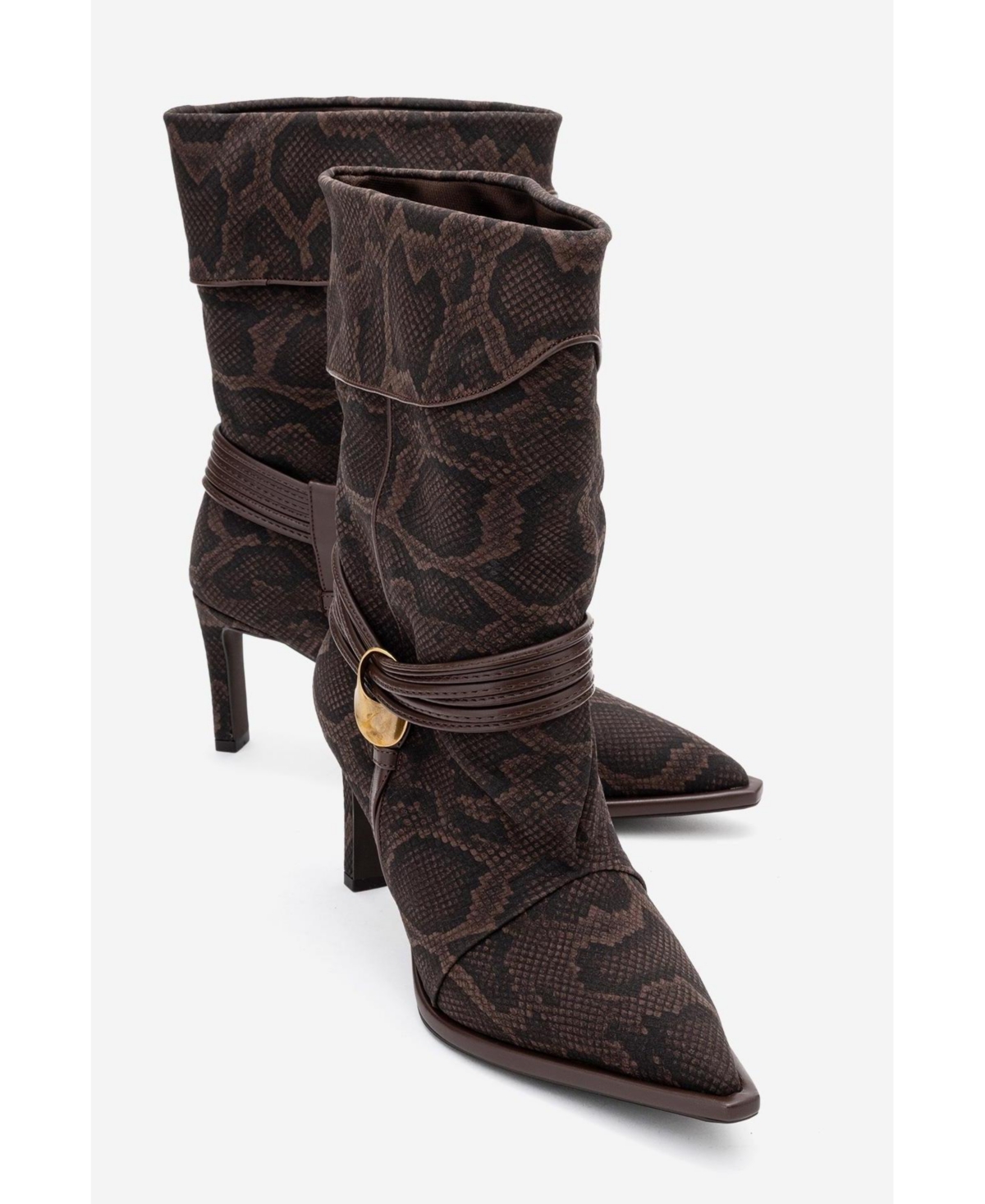 Click here for Prologue Shoes Myra Snake Embossed Boot (Women) -... prices