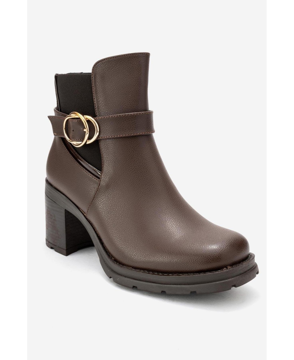 Click here for Prologue Shoes Womens Heile Buckle Block Heel Boot... prices