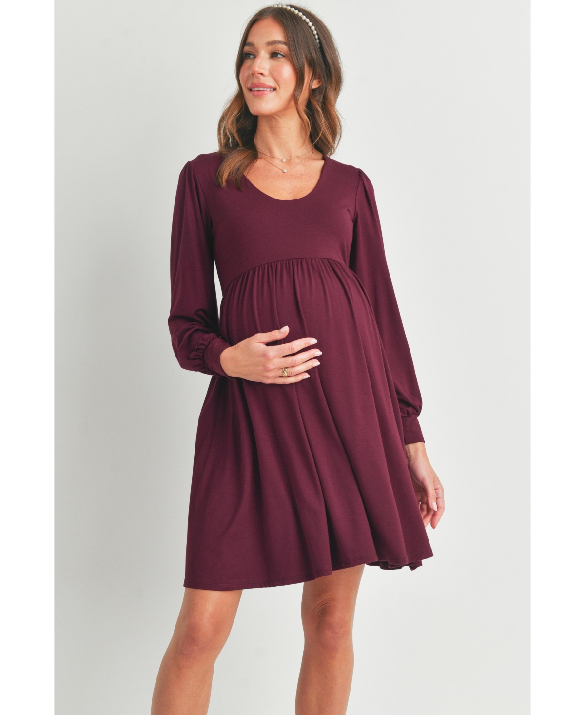 Click here for Hello Miz Womens Long Sleeve Empire Waist Scoop Ne... prices